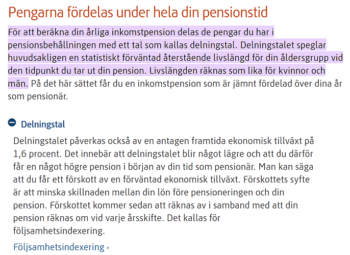 Premiepension och inkomstpension per ålder för snittsvensken | Jämför dig själv - Nr 40 av Carl ...