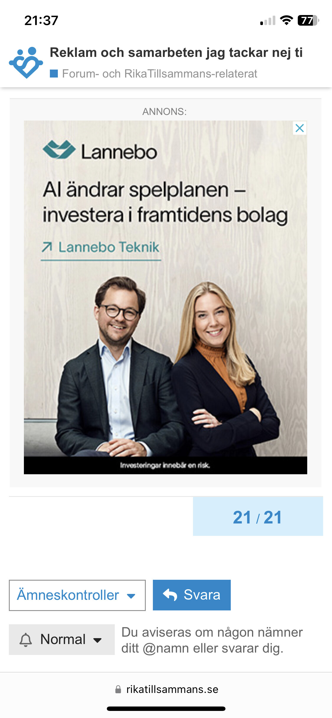 Reklam och samarbeten jag tackar nej till - Nr 22 av Jacke77 - Forum- och RT-relaterat ...