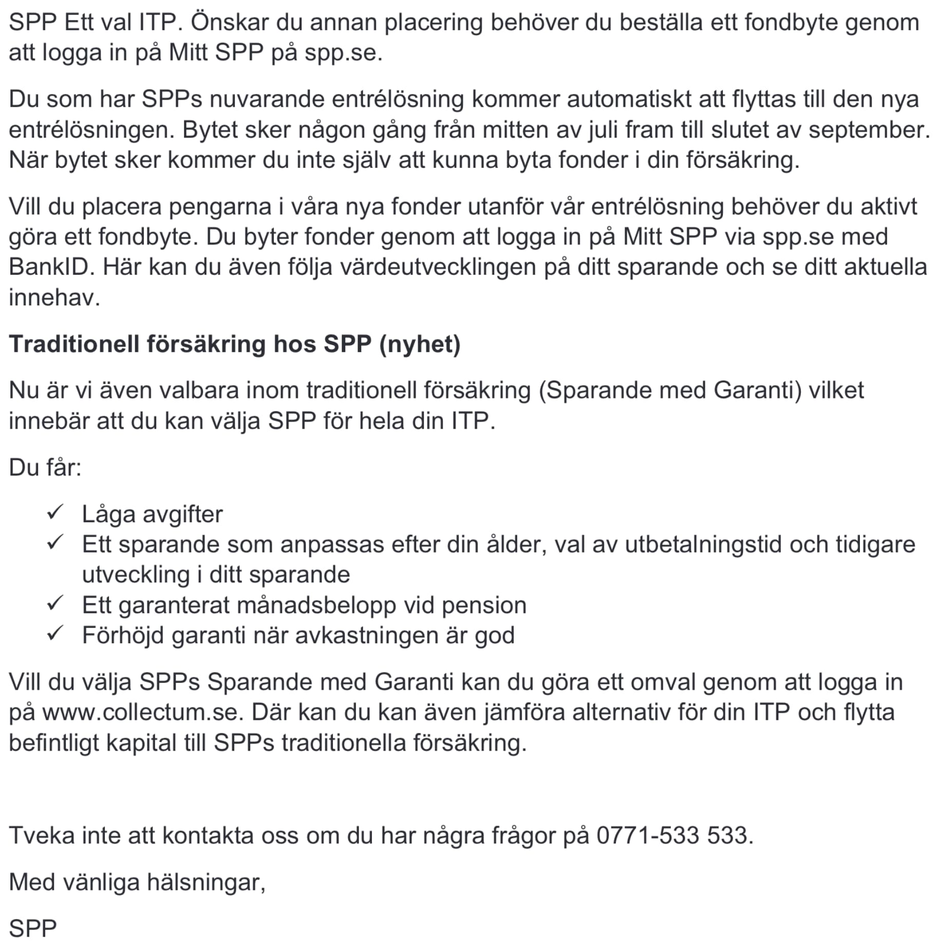 Dags för nytt aktivt val av pensionsförsäkring? (Collectum & ITP1) - Pension - RikaTillsammans ...