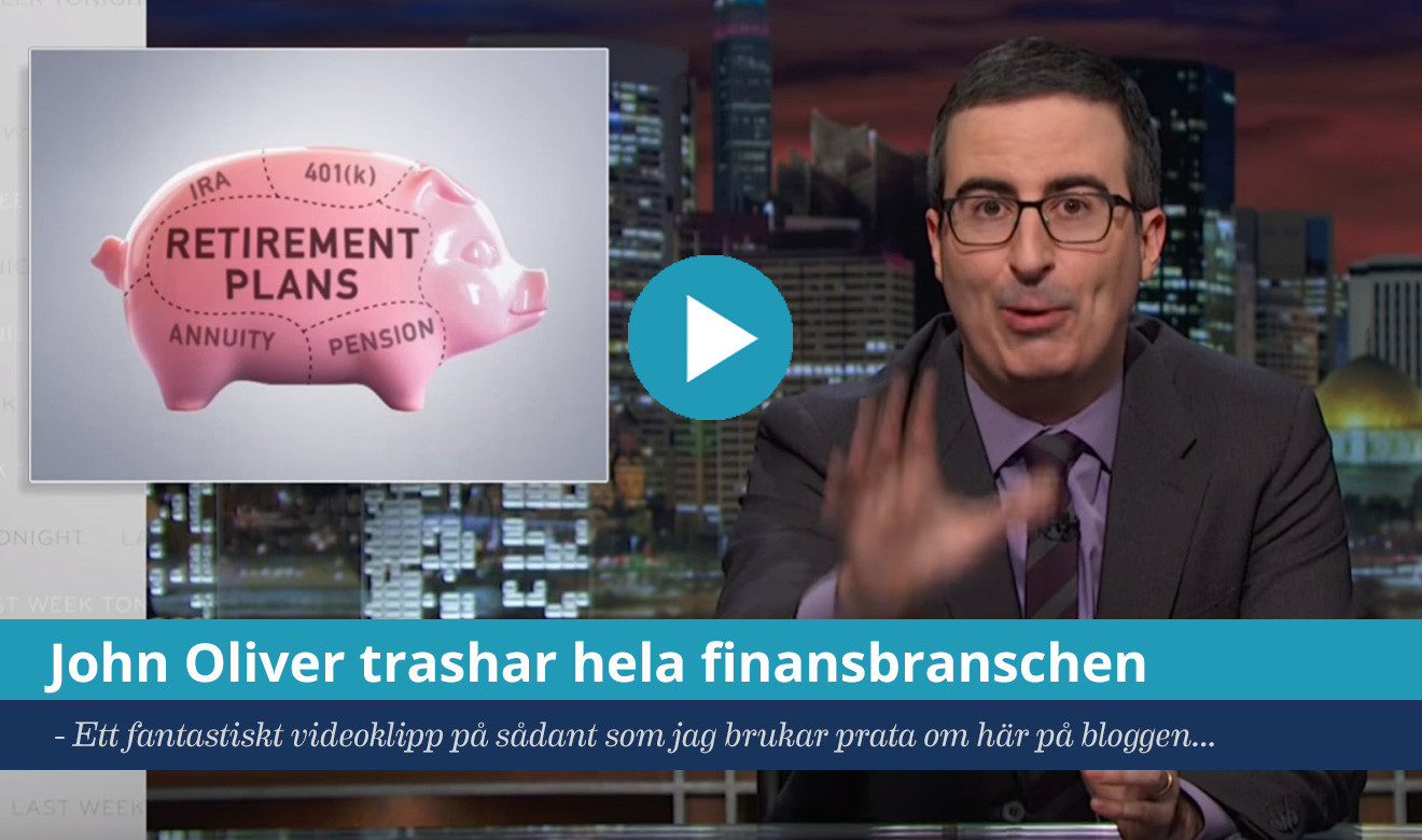 Komikern John Oliver om indexfonder och avgifter